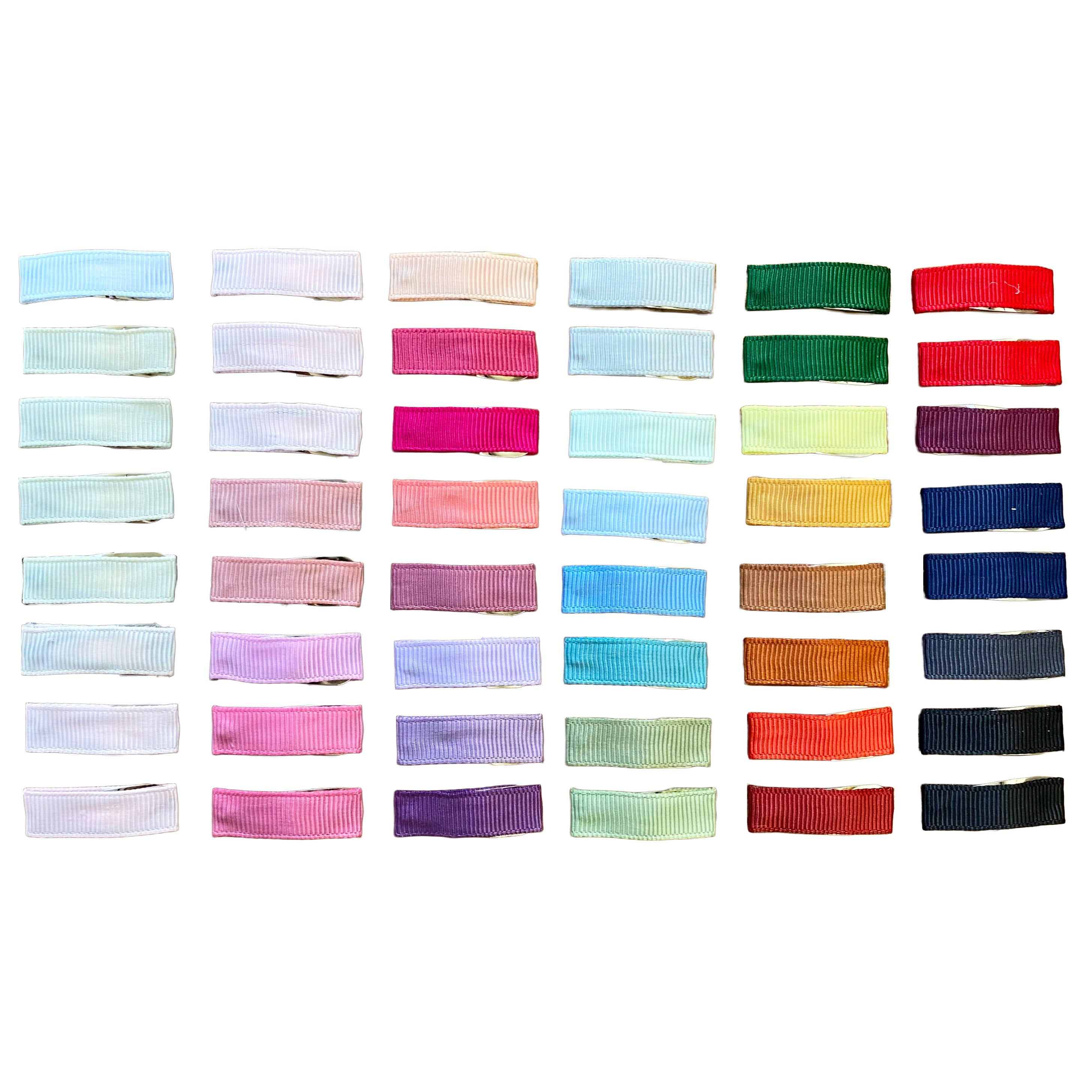48 Small Snap Ribbon Lined Clips - Bundle Deal for All Seasons - Simpl