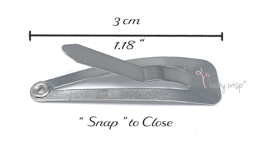 5 Small Snap Clips Mini Bows Tuxedo - Figment